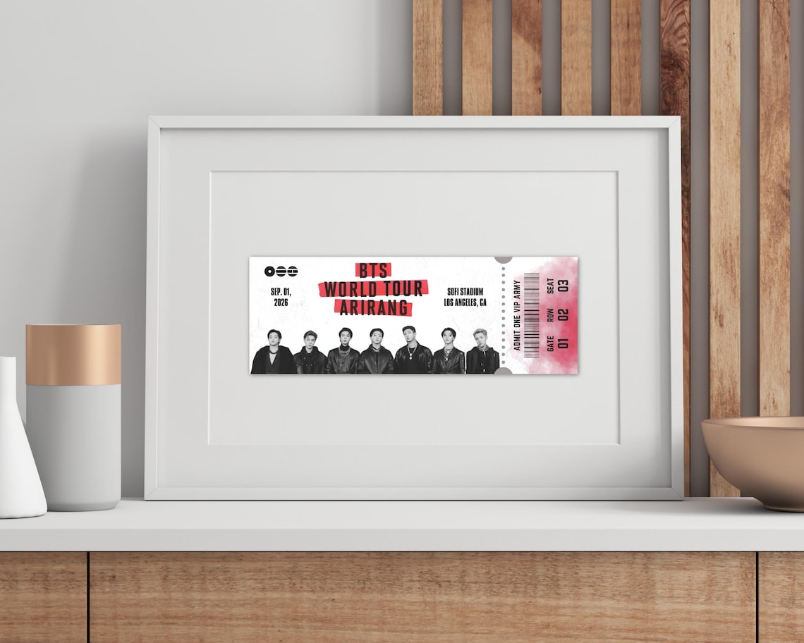 Concert Ticket Template | Arirang Tour ARMY Kpop Merch (canva Editable ...