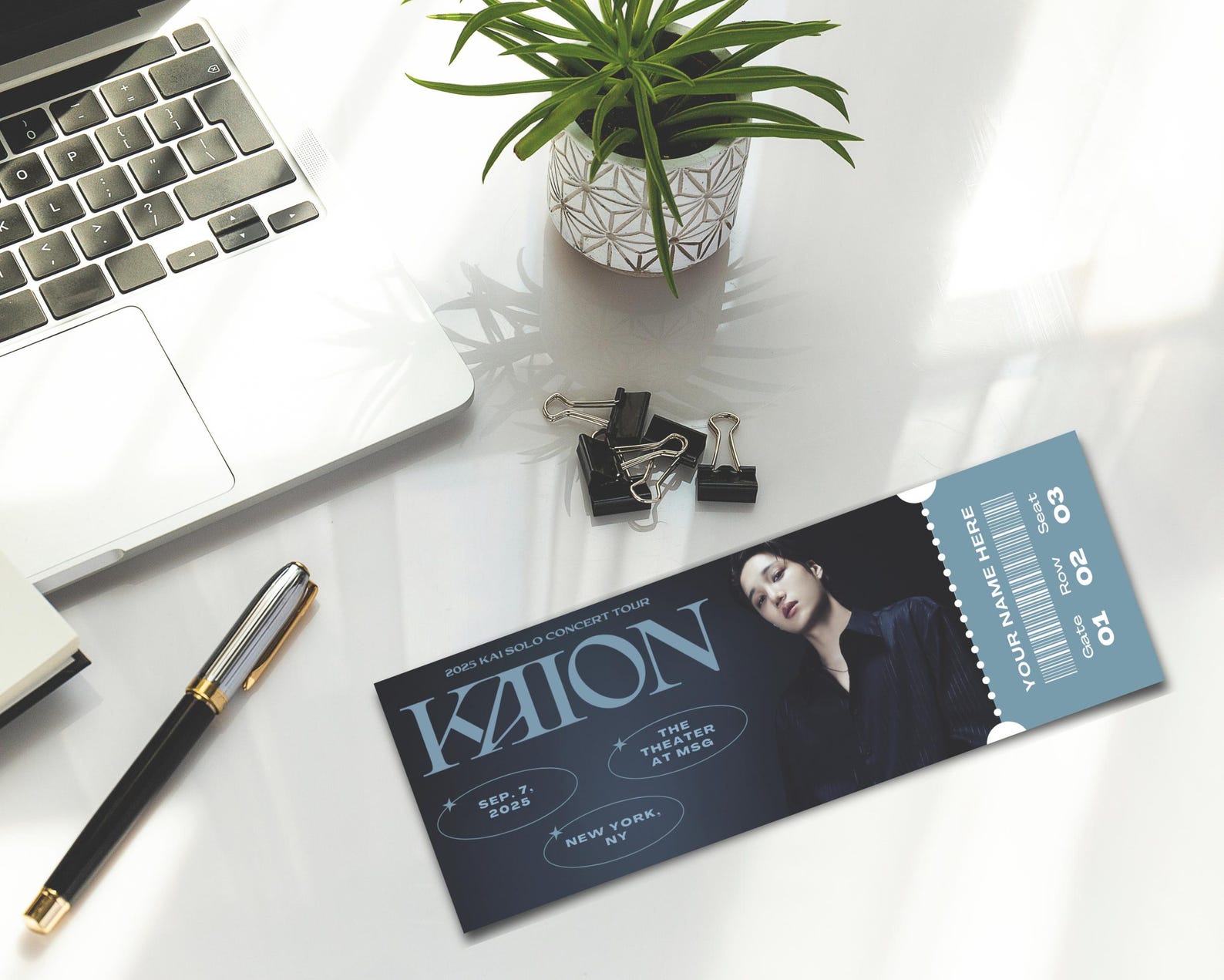 KAI Concert Ticket Template: Personalized Kpop Printable (canva Design ...
