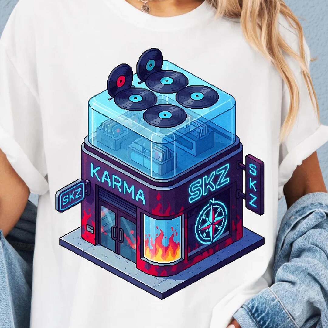 Stray Kids Karma Pixel Art PNG: SKZ Record Shop Design (digital ...