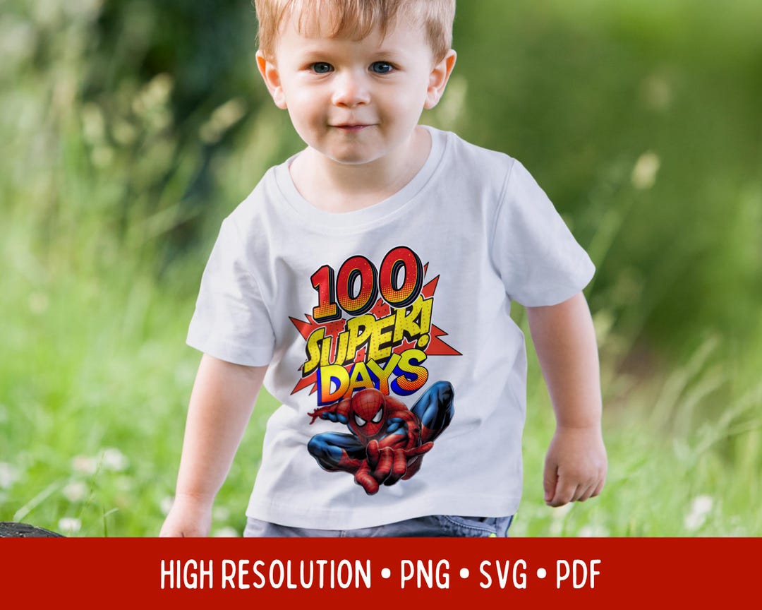 100 Super Days Png, Spiderman 100 Days of School Png, Spider Hero Png ...