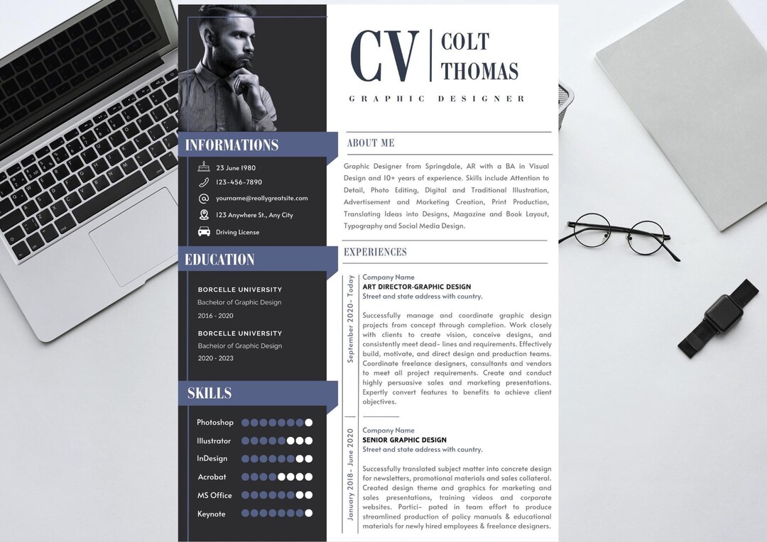 Customizable CV Template, Customizable Design CV Template Canva ...