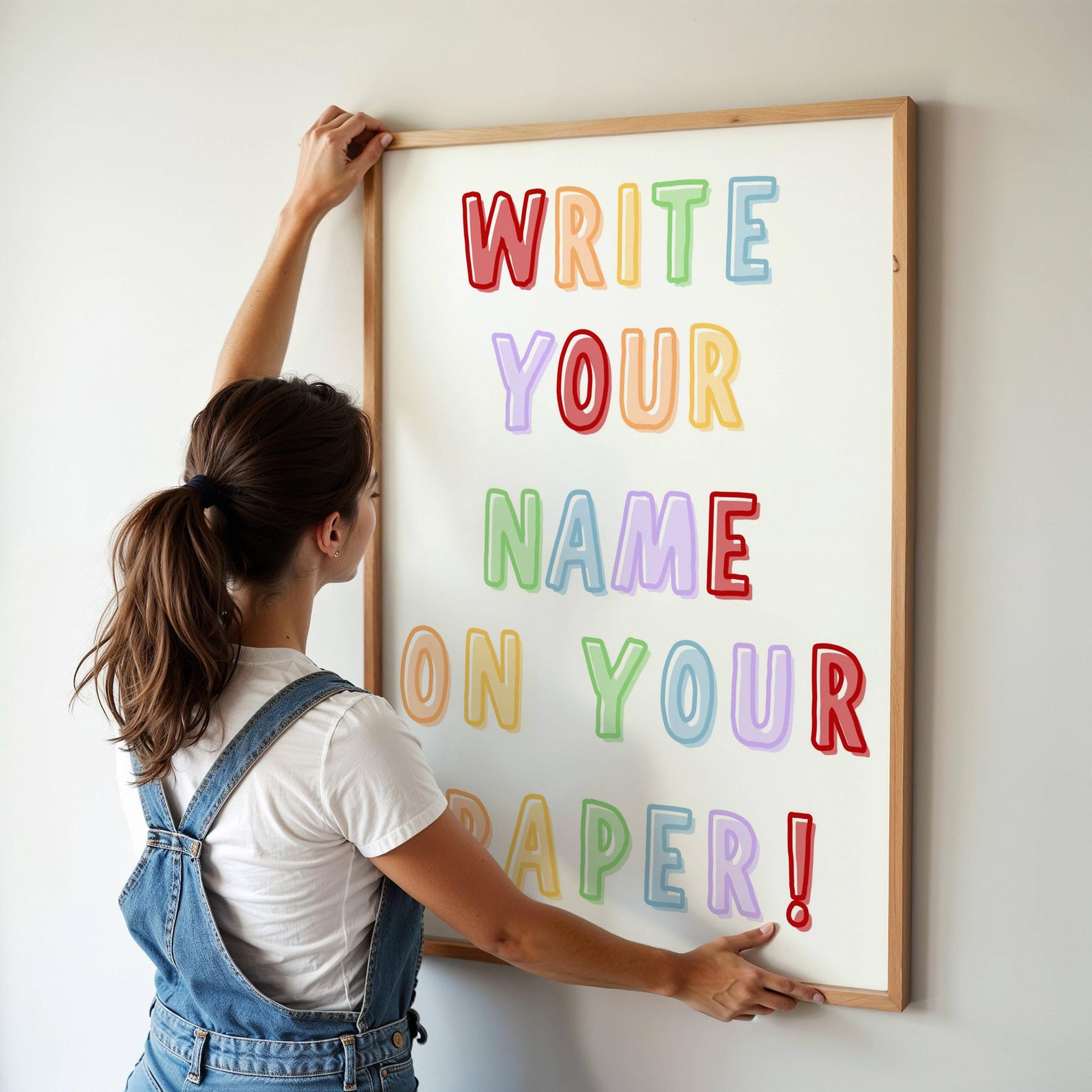 Write Your Name Poster Classroom Decor Poster Rainbow Classroom ...