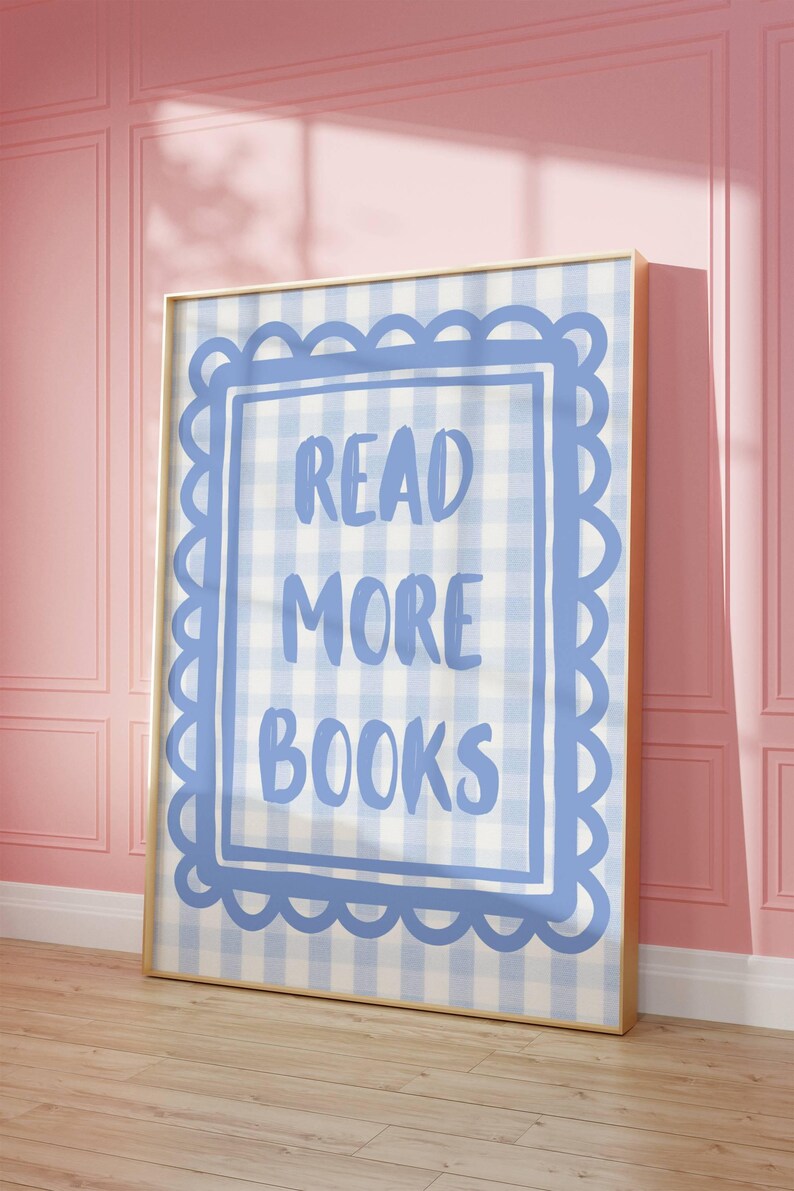 Read More Books Blue Classroom Decor Poster for Teacher Classroom Decor ...