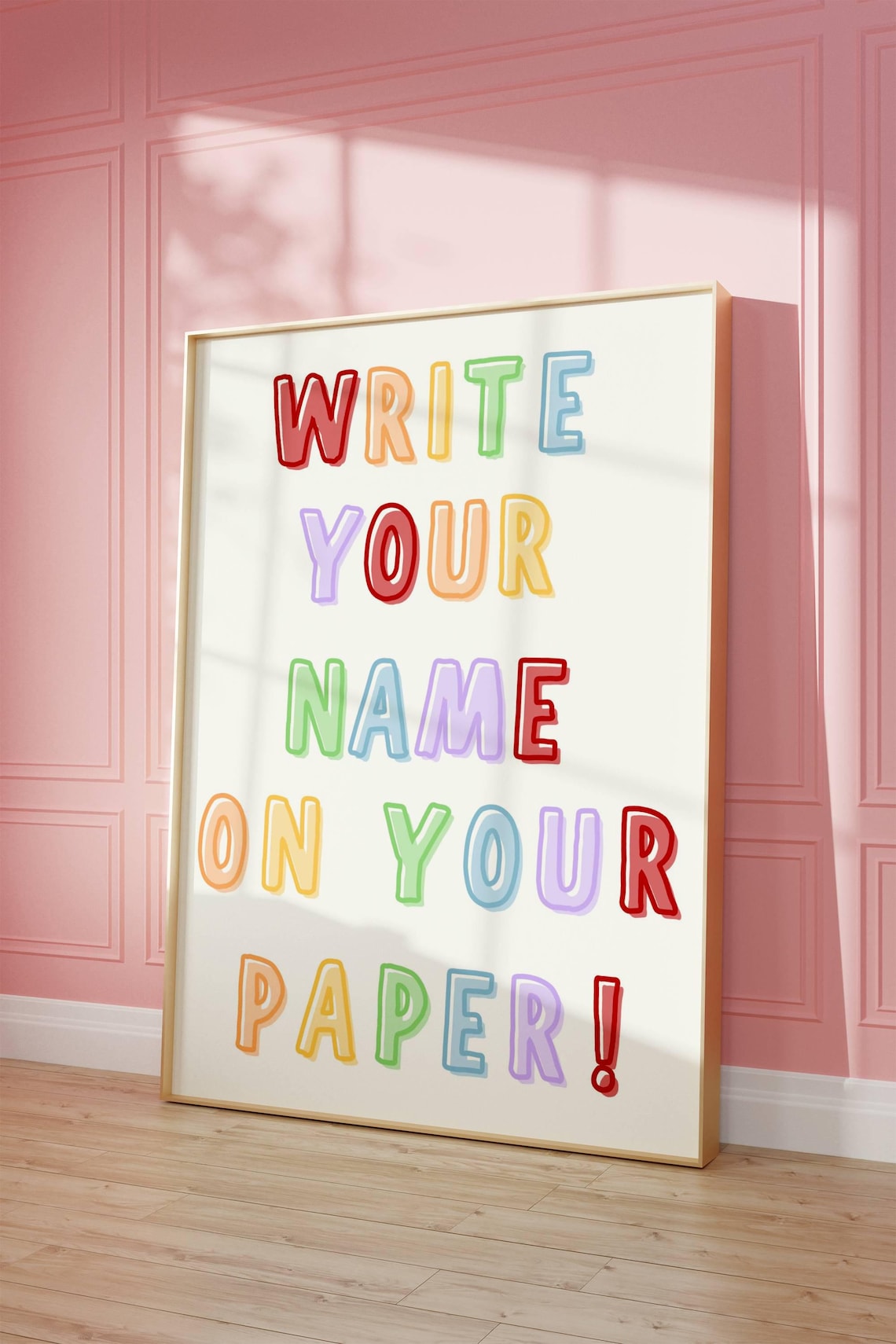 Write Your Name Poster Classroom Decor Poster Rainbow Classroom ...