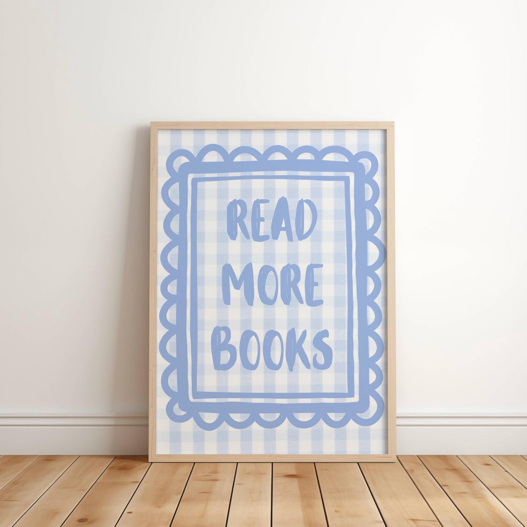 Read More Books Blue Classroom Decor Poster for Teacher Classroom Decor ...