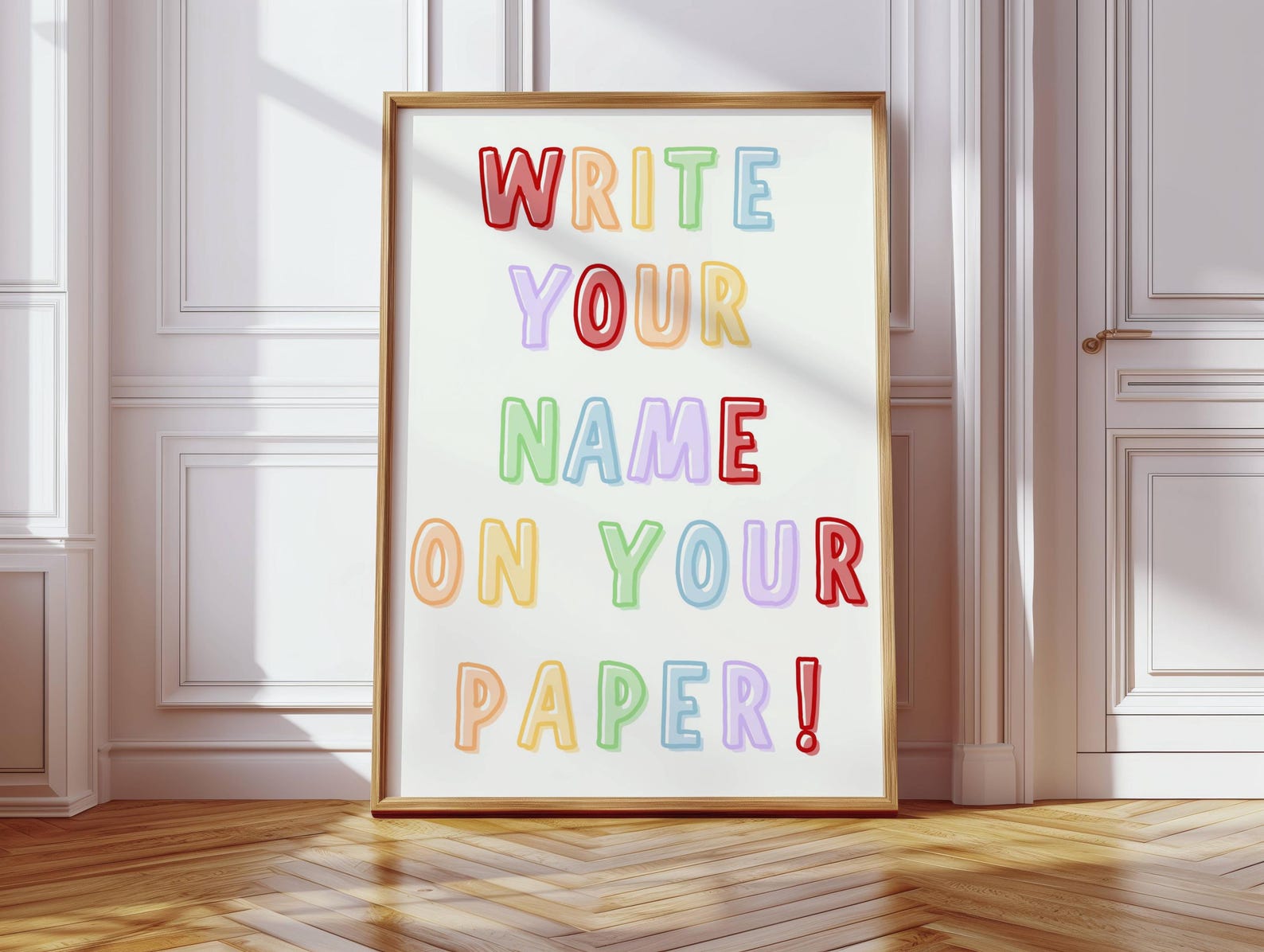 Write Your Name Poster Classroom Decor Poster Rainbow Classroom ...