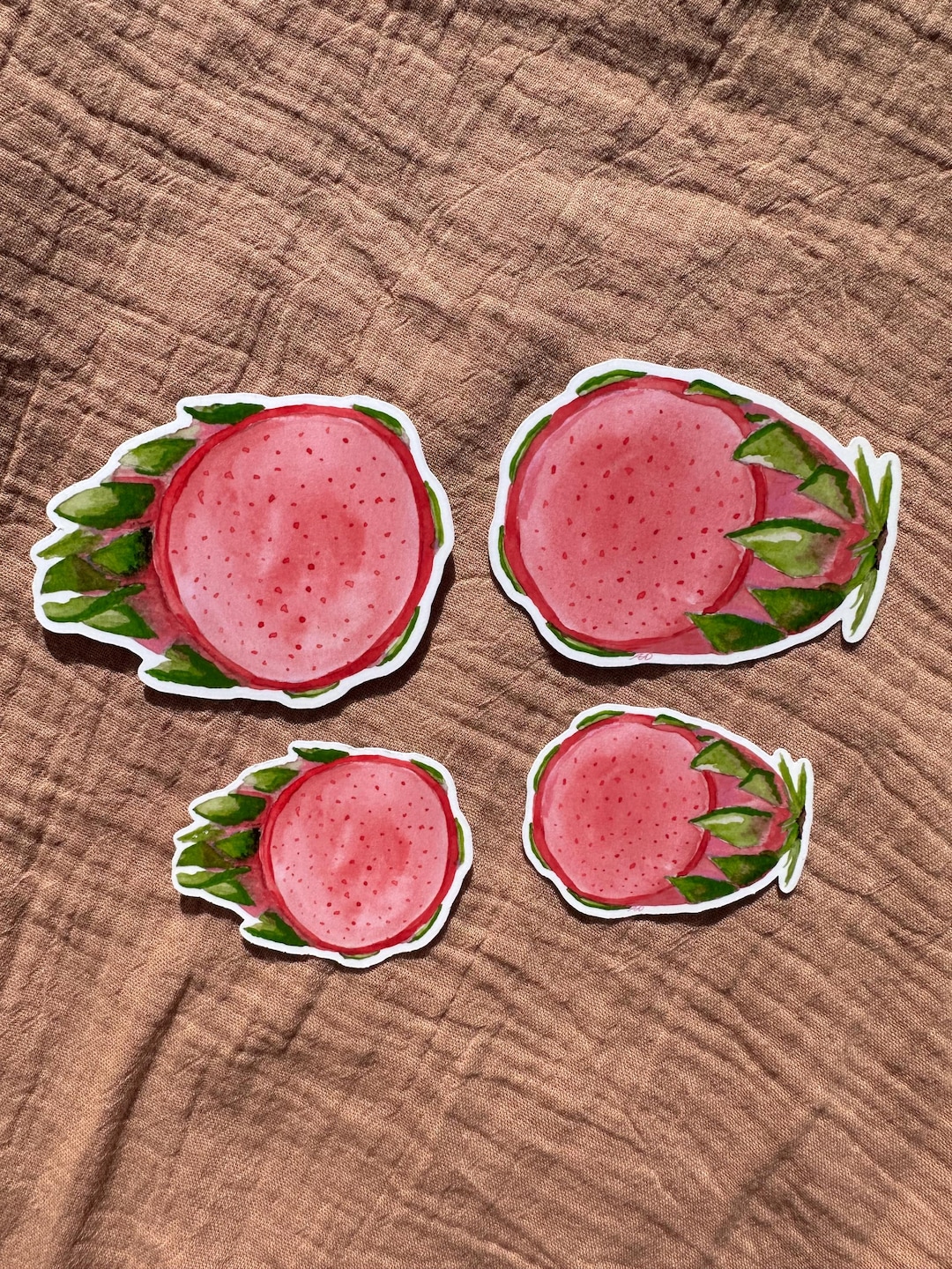 Hand-drawn Dragon Fruit Sticker: Waterproof Tropical Fruit Design - Etsy