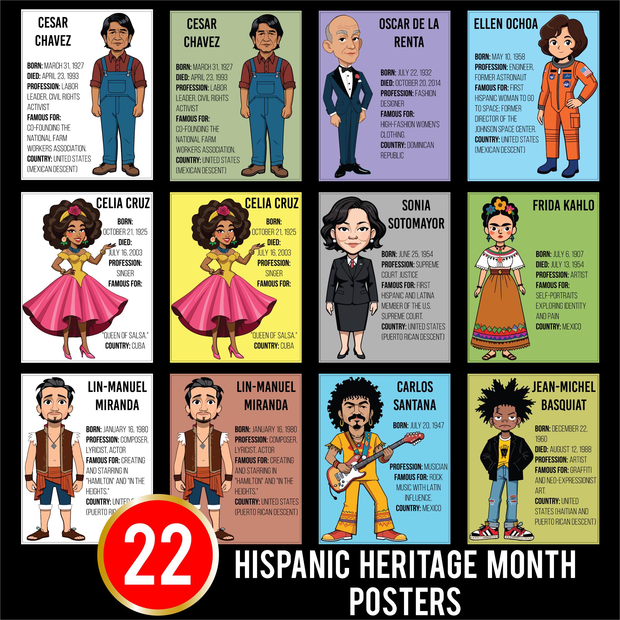 Hispanic Heritage Month Posters, Hispanic Heritage Month Bulletin Board ...