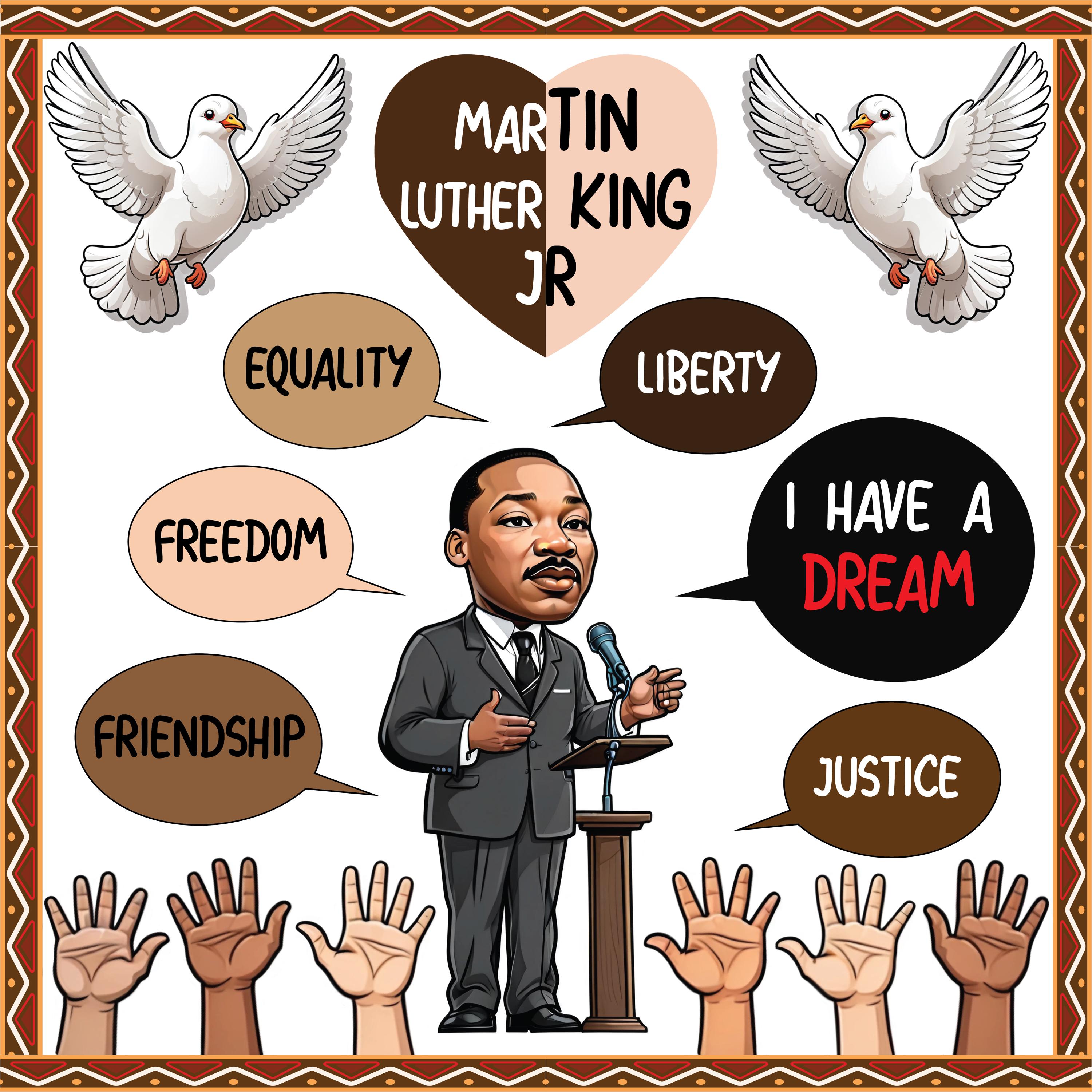 Martin Luther King JR Bulletin Board Kit | MLK Day | Activities ...