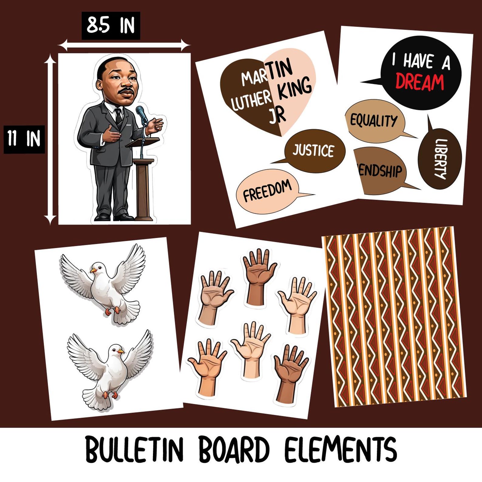 Martin Luther King JR Bulletin Board Kit | MLK Day | Activities ...
