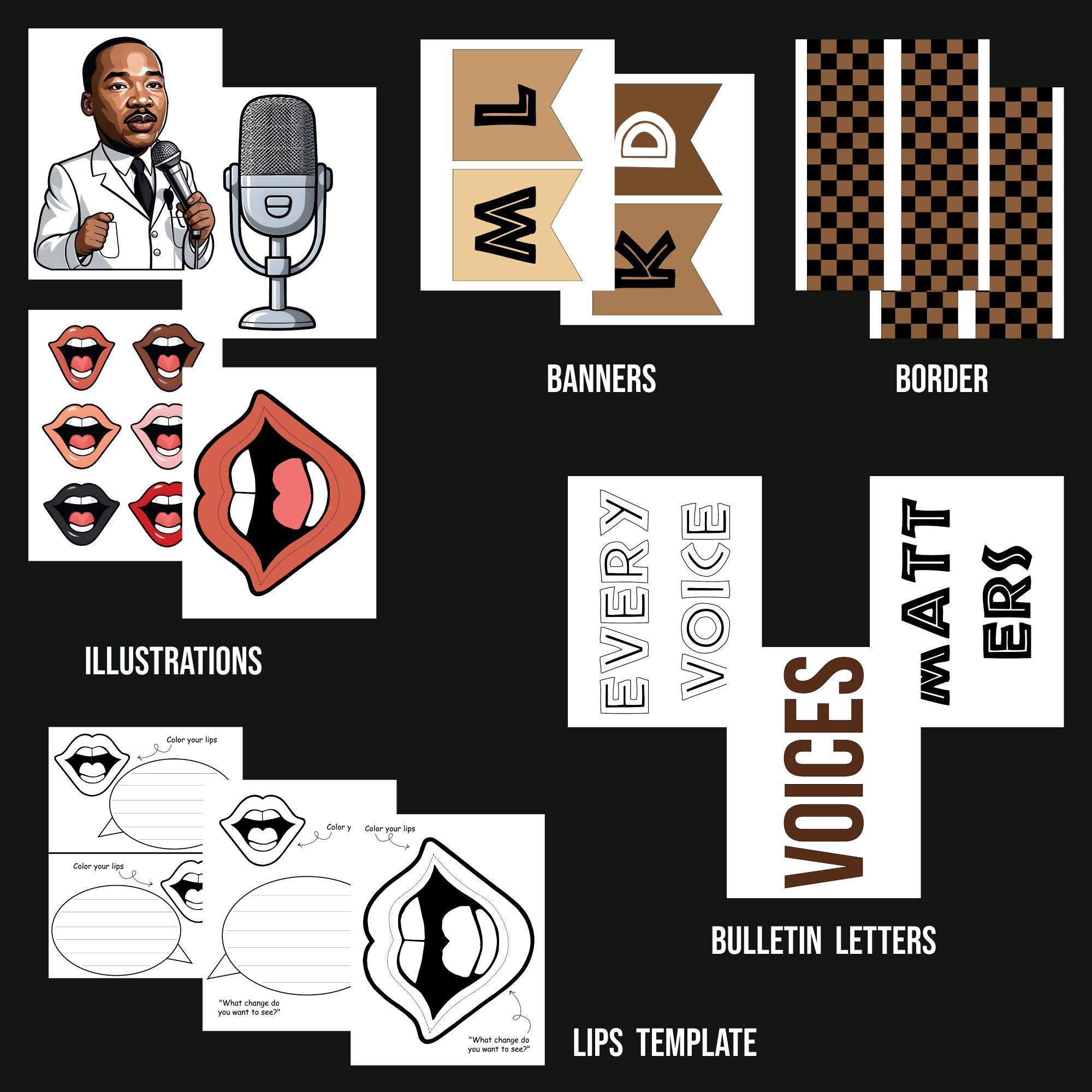 Martin Luther King JR Bulletin Board Kit | MLK Day | Activities ...