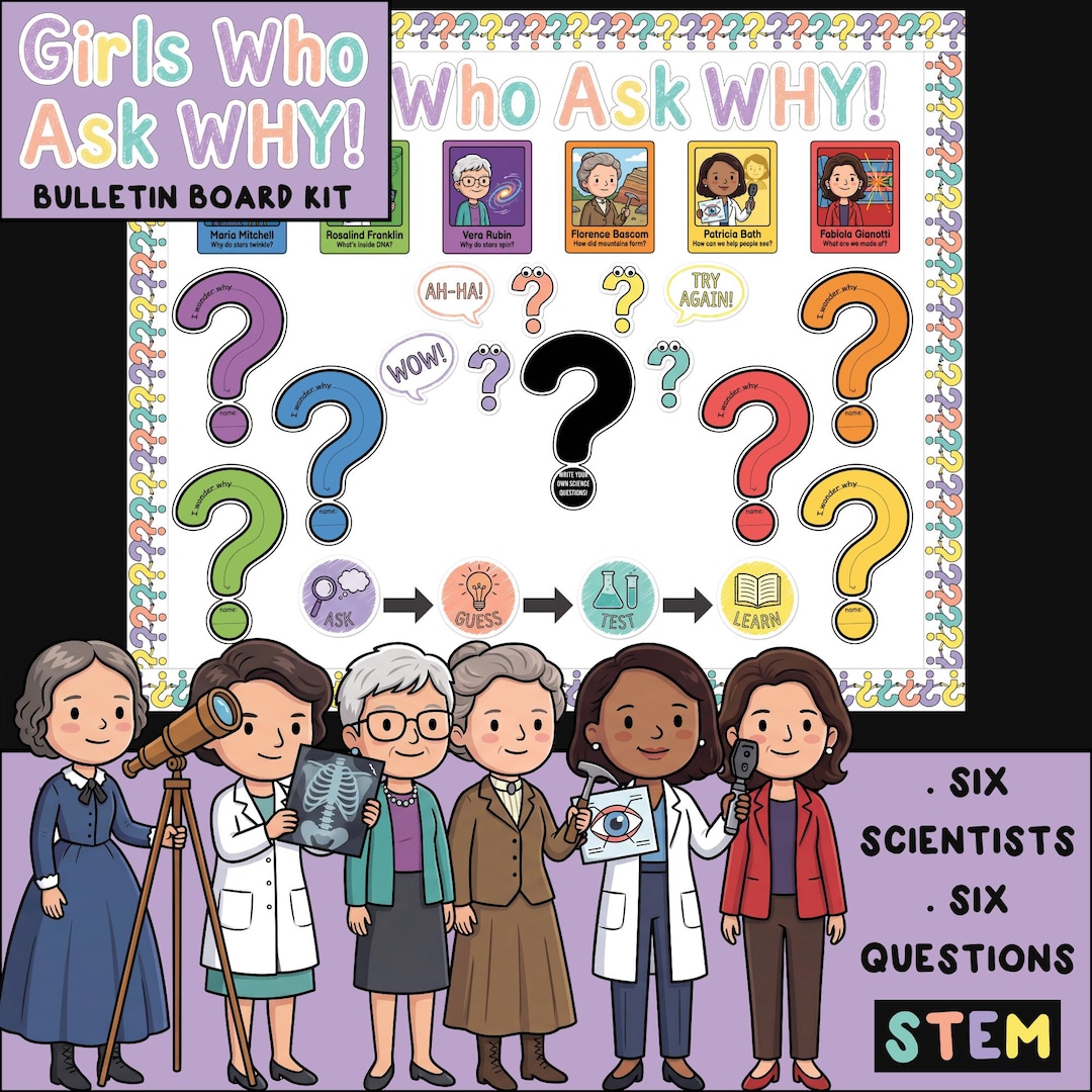 Women in STEM Bulletin Board & Science Activity Kit | Women's History ...