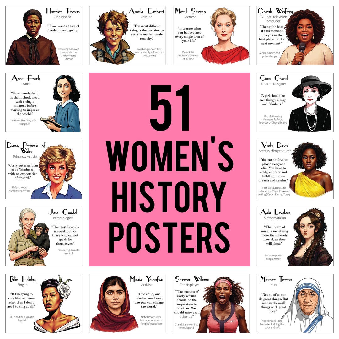 Women's History Month Posters: Classroom Bulletin Board Decor (digital ...