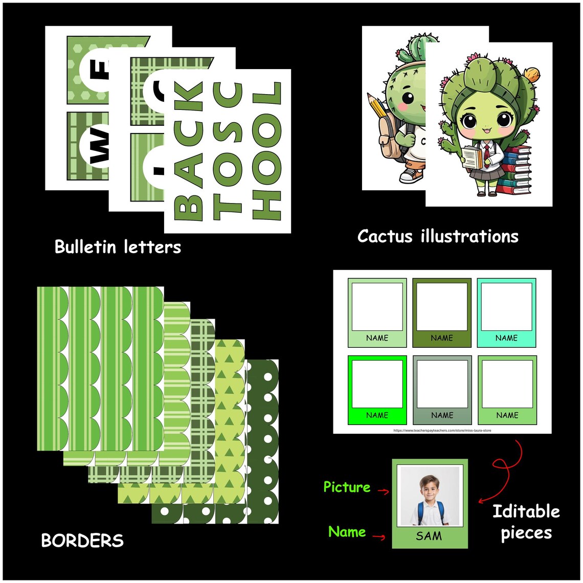 Cactus Back to School Bulletin Board Cactus Door Decor Back to School ...