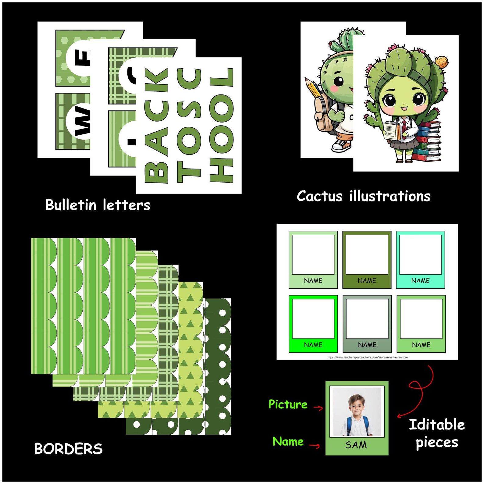 Cactus Back to School Bulletin Board Cactus Door Decor Back to School ...