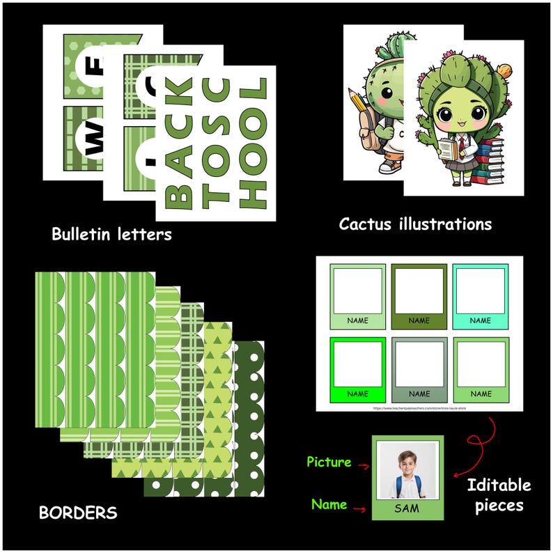 Cactus Back to School Bulletin Board Cactus Door Decor Back to School ...