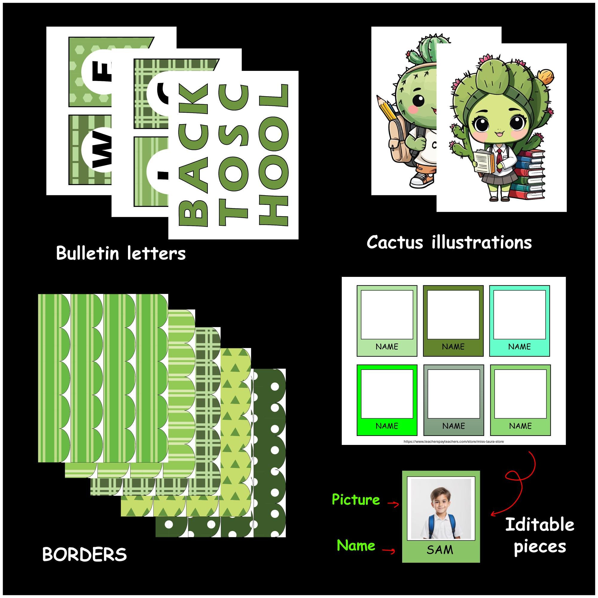 Cactus Back to School Bulletin Board Cactus Door Decor Back to School ...