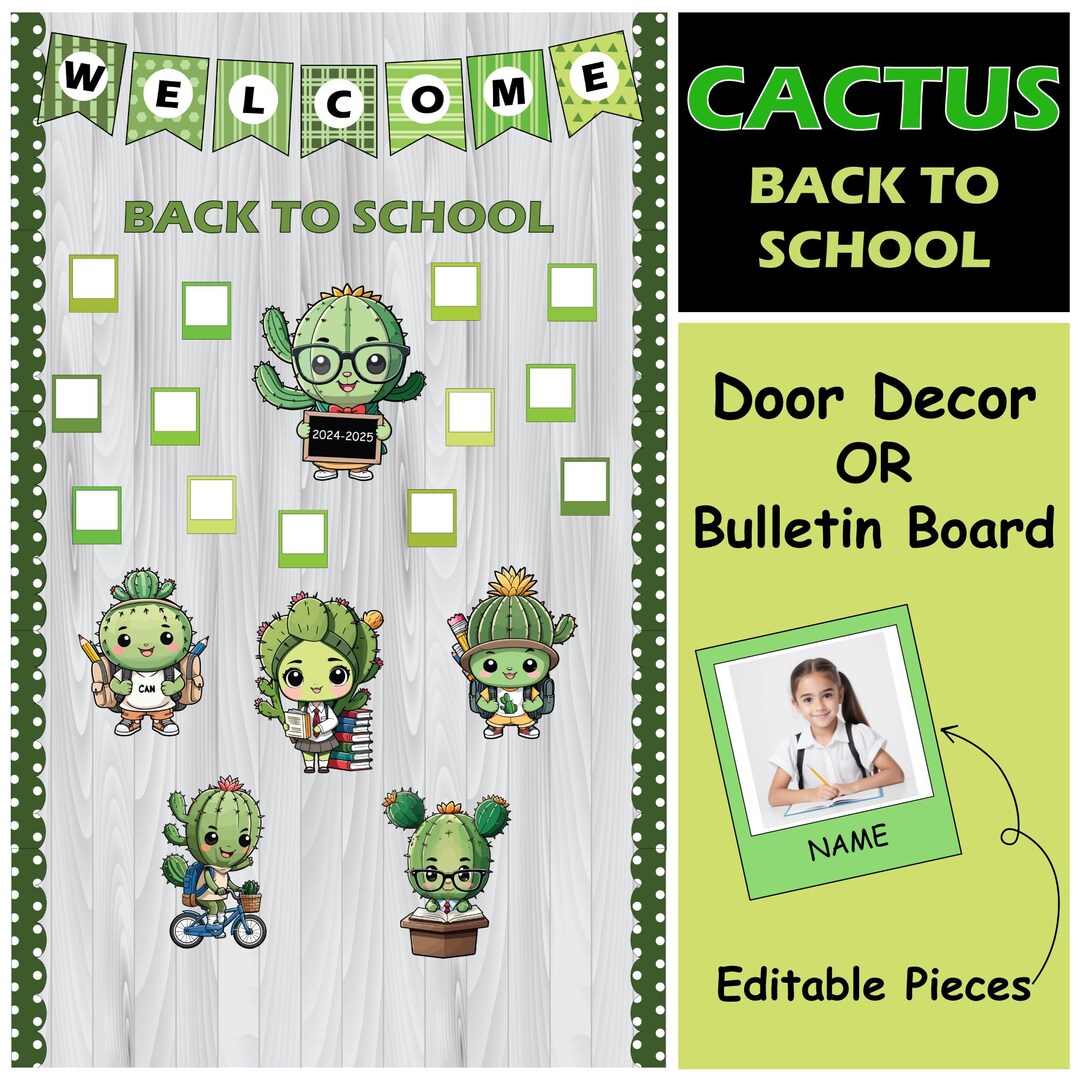 Cactus Back to School Bulletin Board Cactus Door Decor Back to School ...
