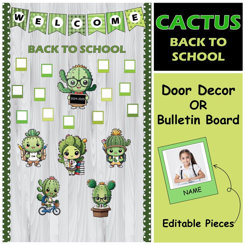 Cactus Back to School Bulletin Board Cactus Door Decor Back to School ...