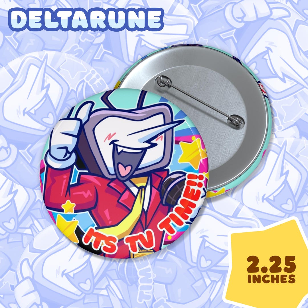 Tenna Deltarune 'ITS TV TIME!' Chapter 3 - Medium Button Pins 2.25 ...
