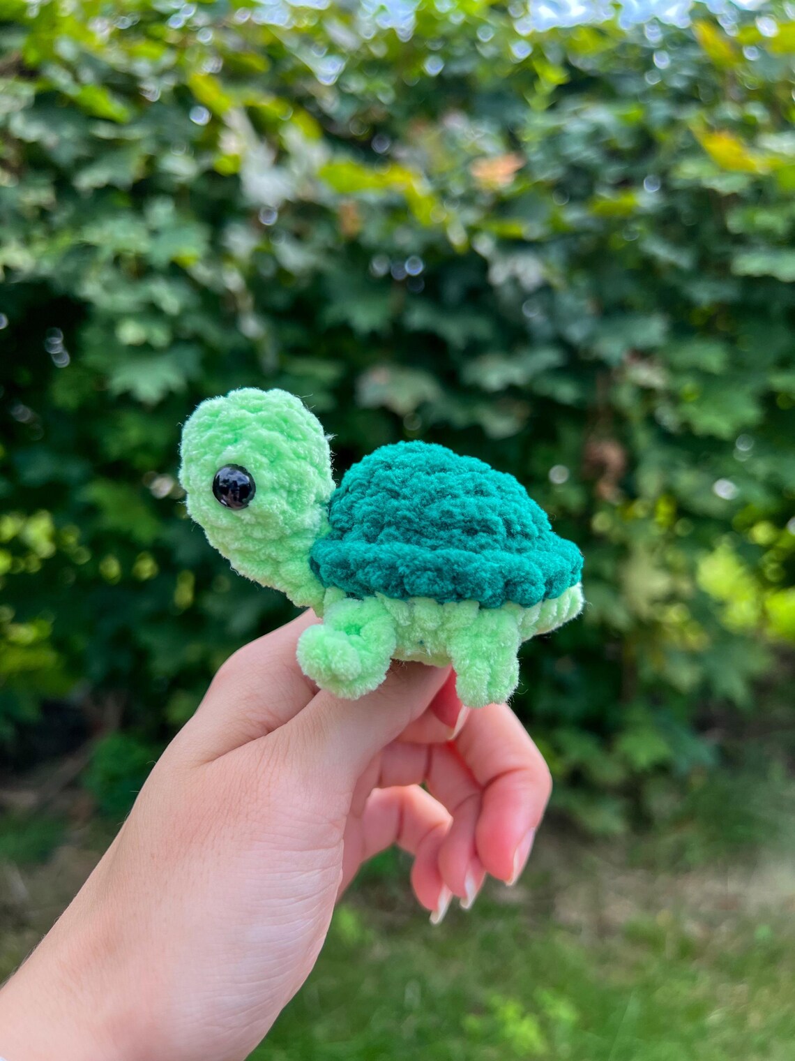 Mini Crochet Turtle Plushie - Etsy