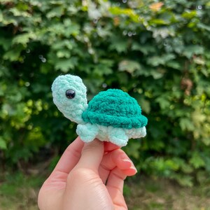 Mini Crochet Turtle Plushie - Etsy
