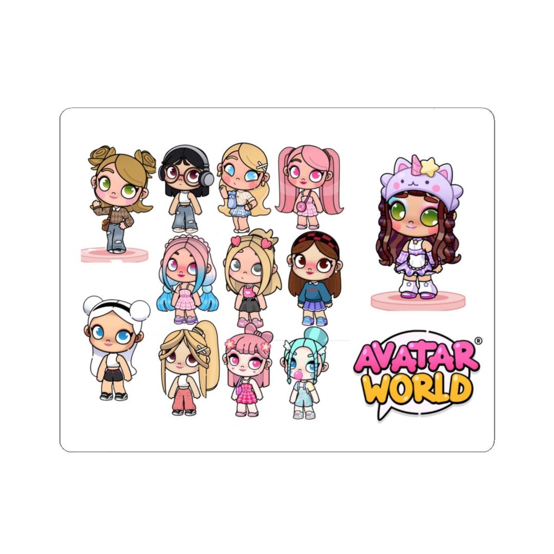 Chibi Avatar Characters Kiss-cut Stickers | Cute Anime Girl Avatars - Etsy