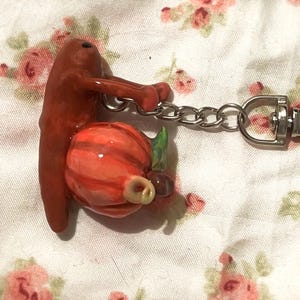 Pumpkim Snail Keychain - Etsy