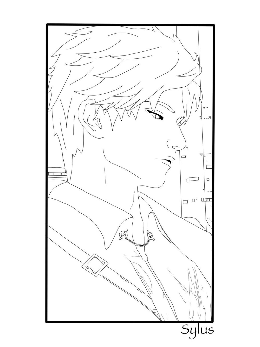 Love and Deepspace Coloring Page - Sylus - Etsy