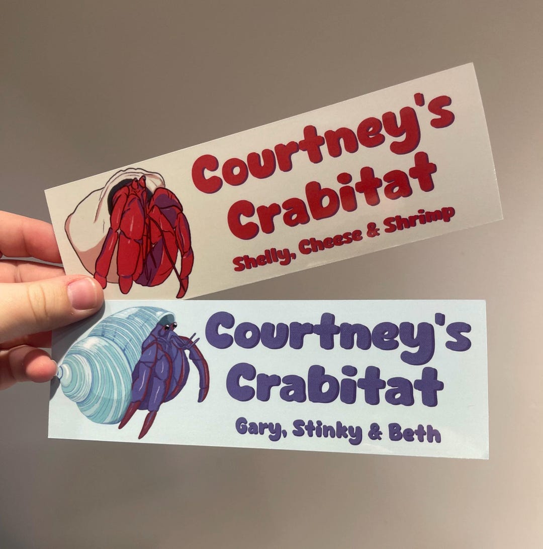 Custom Hermit Crab Enclosure Sticker - Glossy | 2 Style Options ...