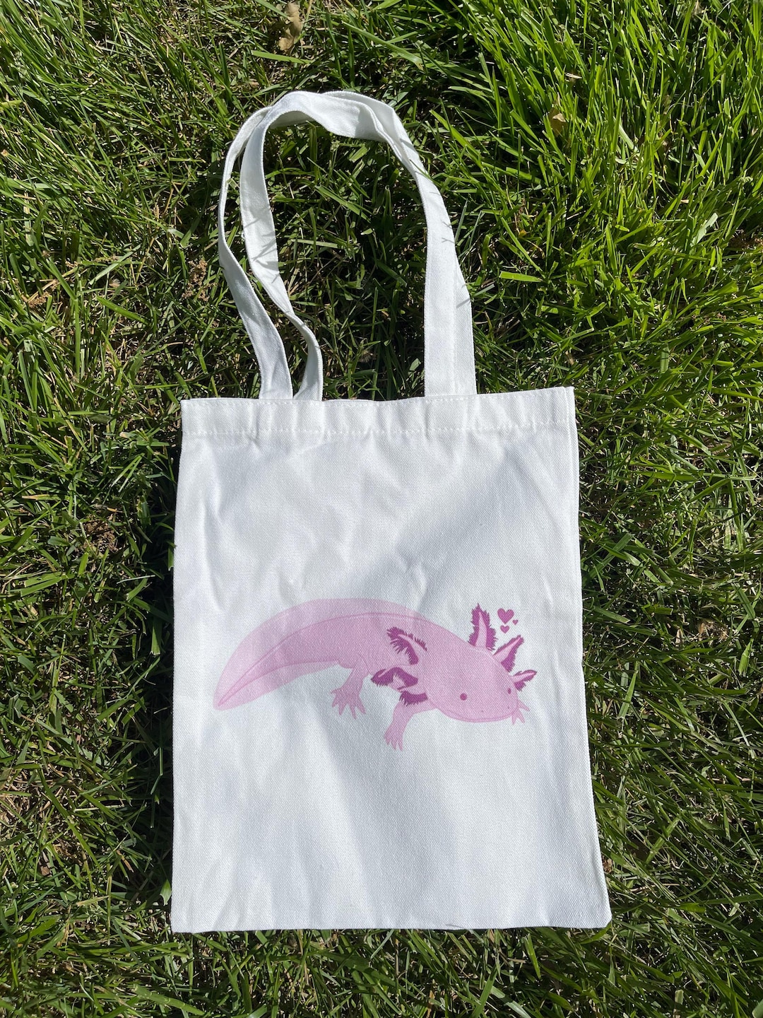 Axolotl Tote Bag | Yellow, Brown | Unique | Nature Lover Gift ...