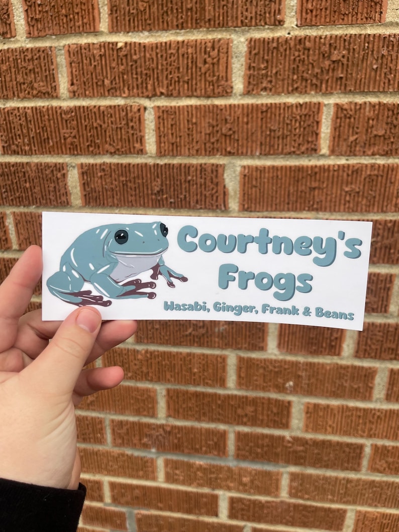 Custom Frog Enclosure Sticker – Personalized Tank Name Tag - Etsy