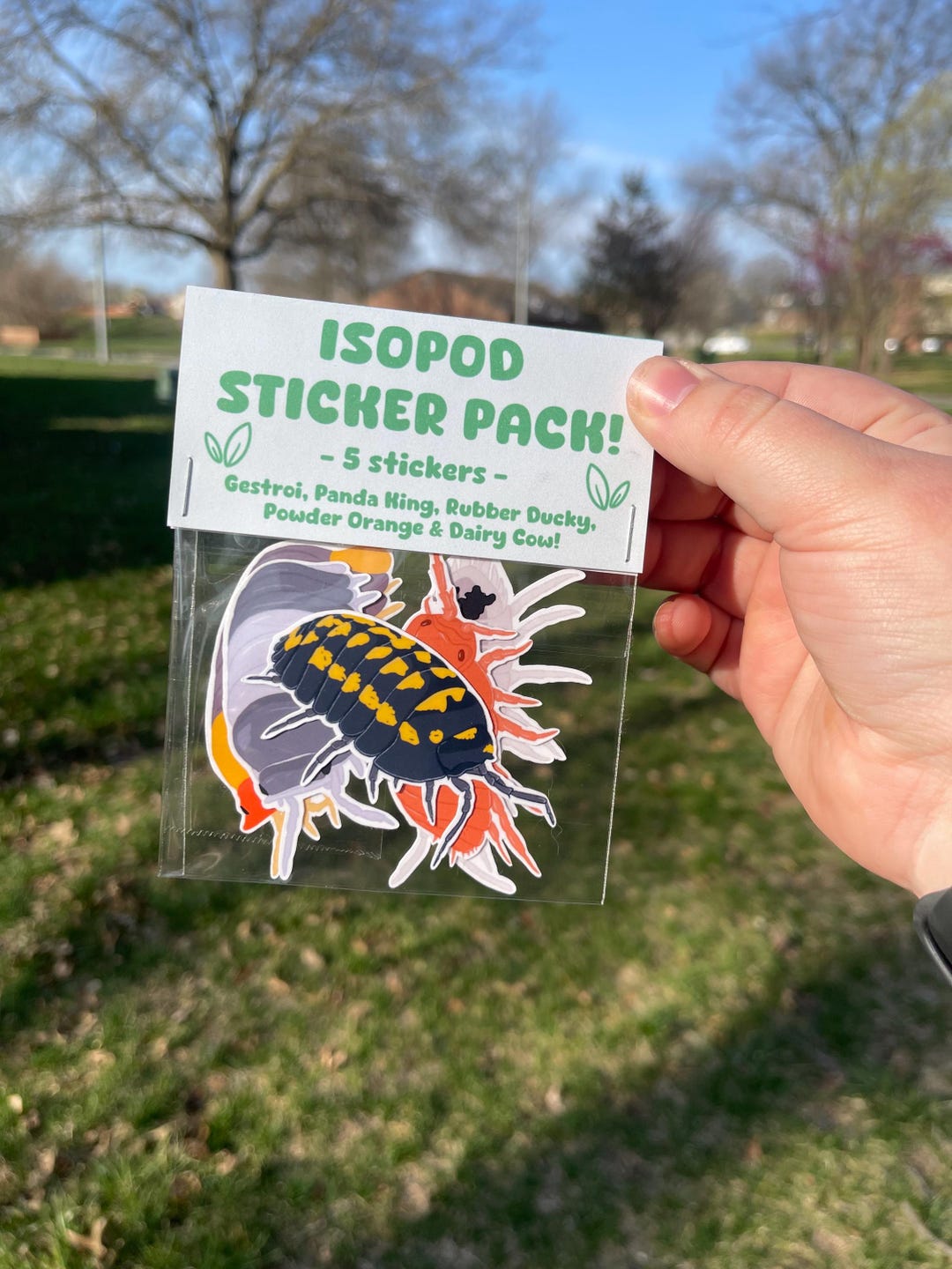 Isopod Sticker Pack - 5 | Glossy | Cute | Vibrant & Colorful | Dairy ...