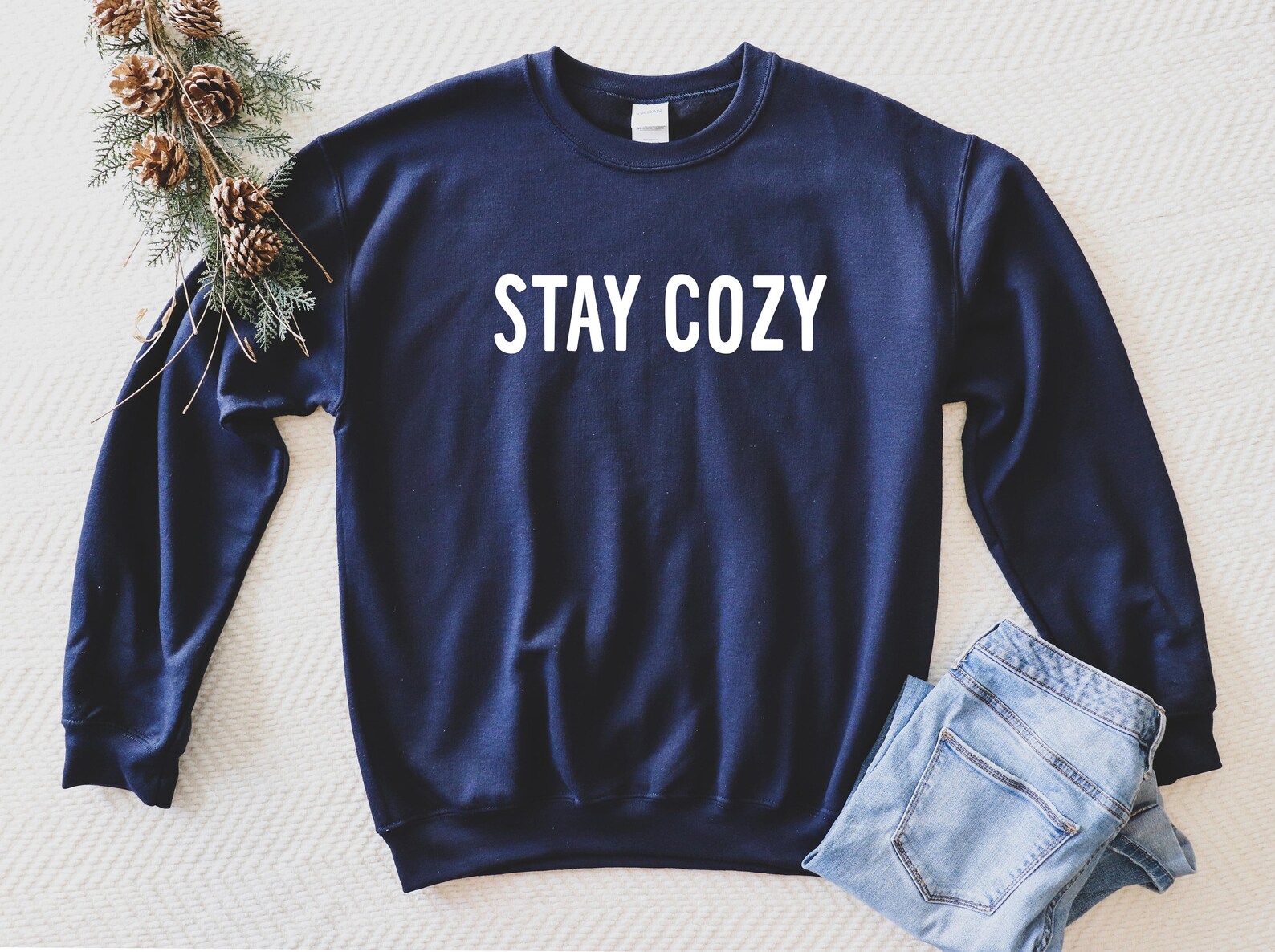 Stay Cozy Winter Sweatshirt Fun Christmas Shirt - Etsy