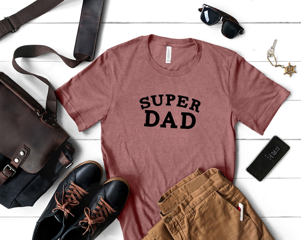 Super Dad Shirt Super Soft Graphic T-shirt Short Sleeve | Etsy