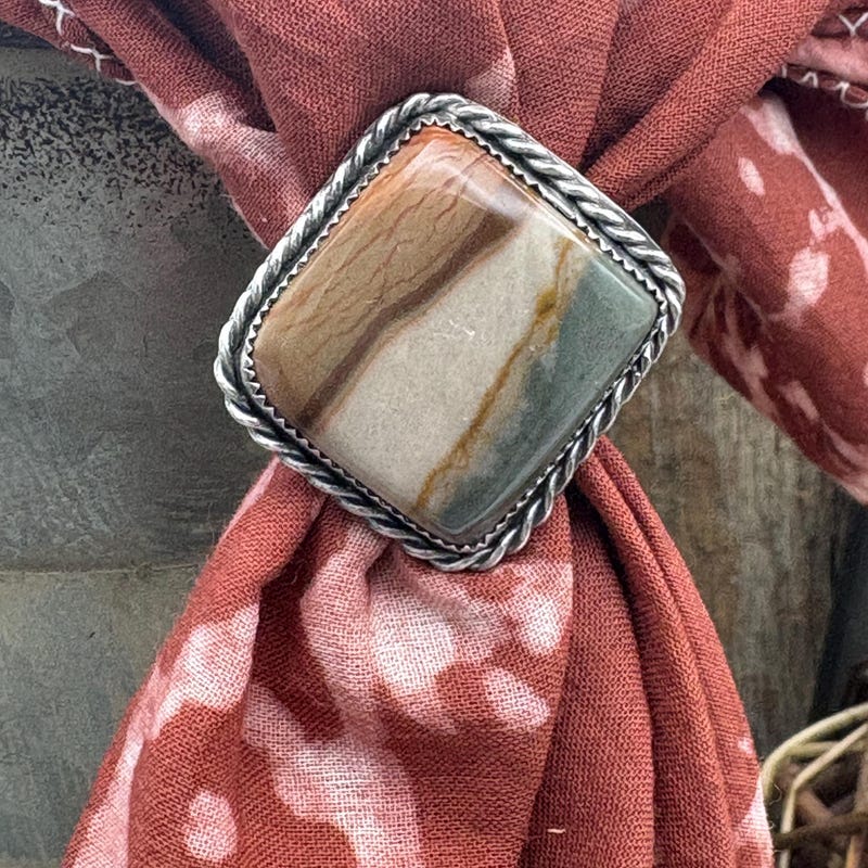 Silver Scarf Slide - Etsy