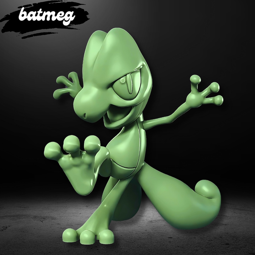 Treecko Figure Pokemon Stl File 3d Printing Treecko Stl 3d Model
