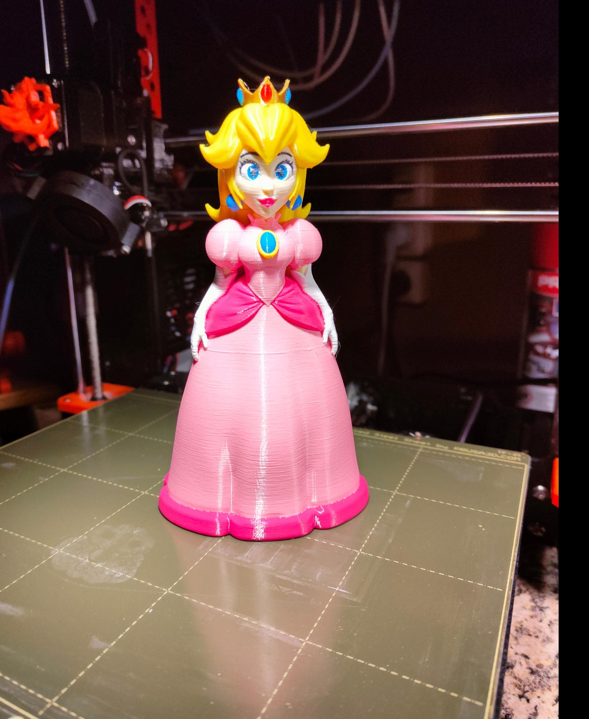 Princess Peach Figure, Super Mario Bros Stl File 3D Printing, Stl 3D ...