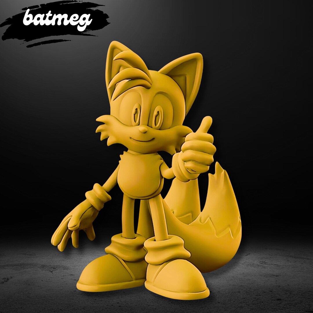Tails Figure, Sonic the Hedgehog Stl 3D Printing, Stl 3D Model Design ...
