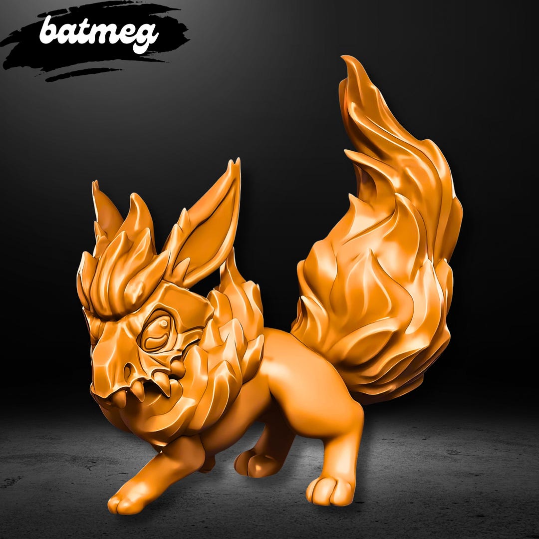 Flareon Halloween Figure, Pokemon Stl 3D Printing, Flareon Stl 3D Model ...