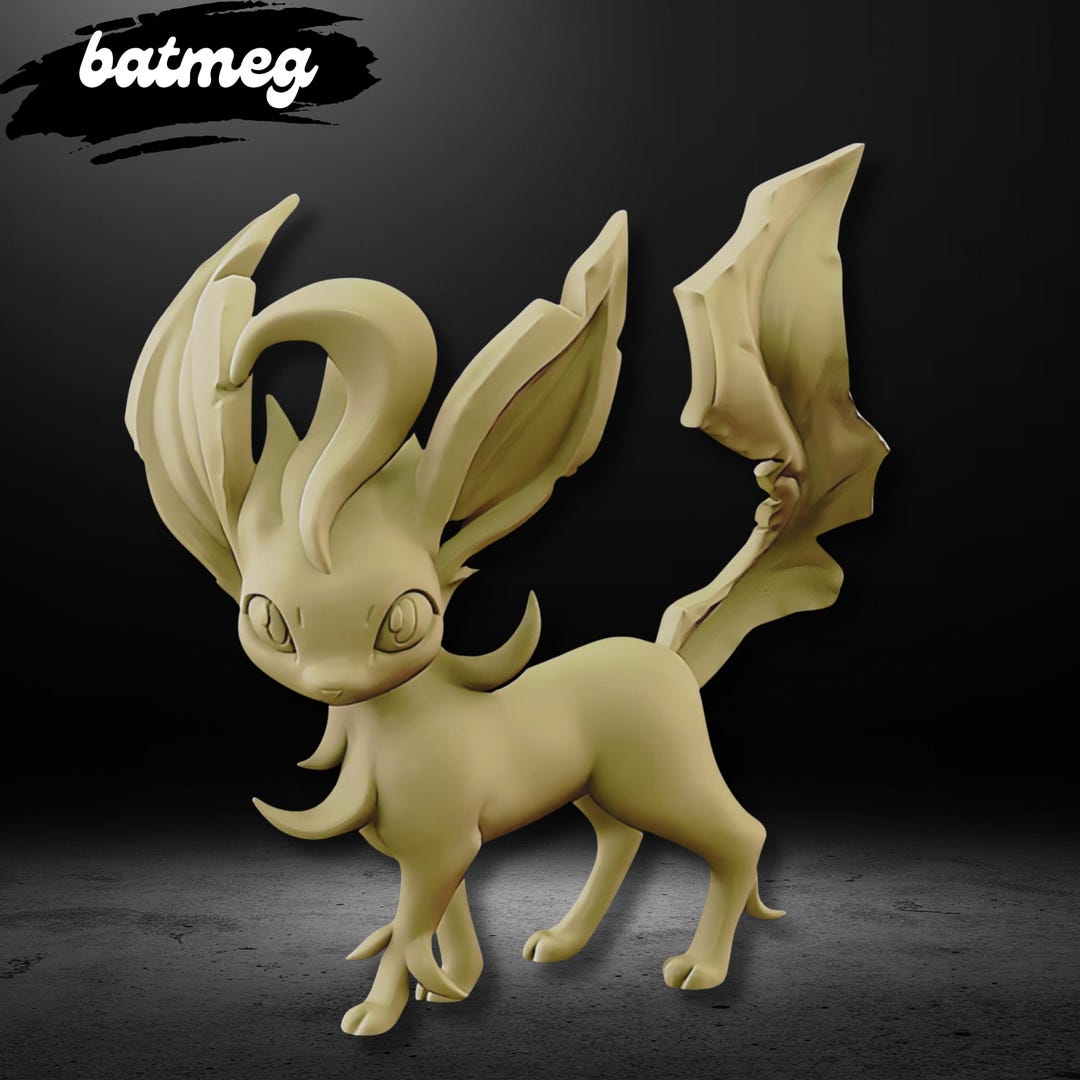 Leafeon Figure, Pokemon Stl File 3D Printing, Leafeon Stl 3D Model ...