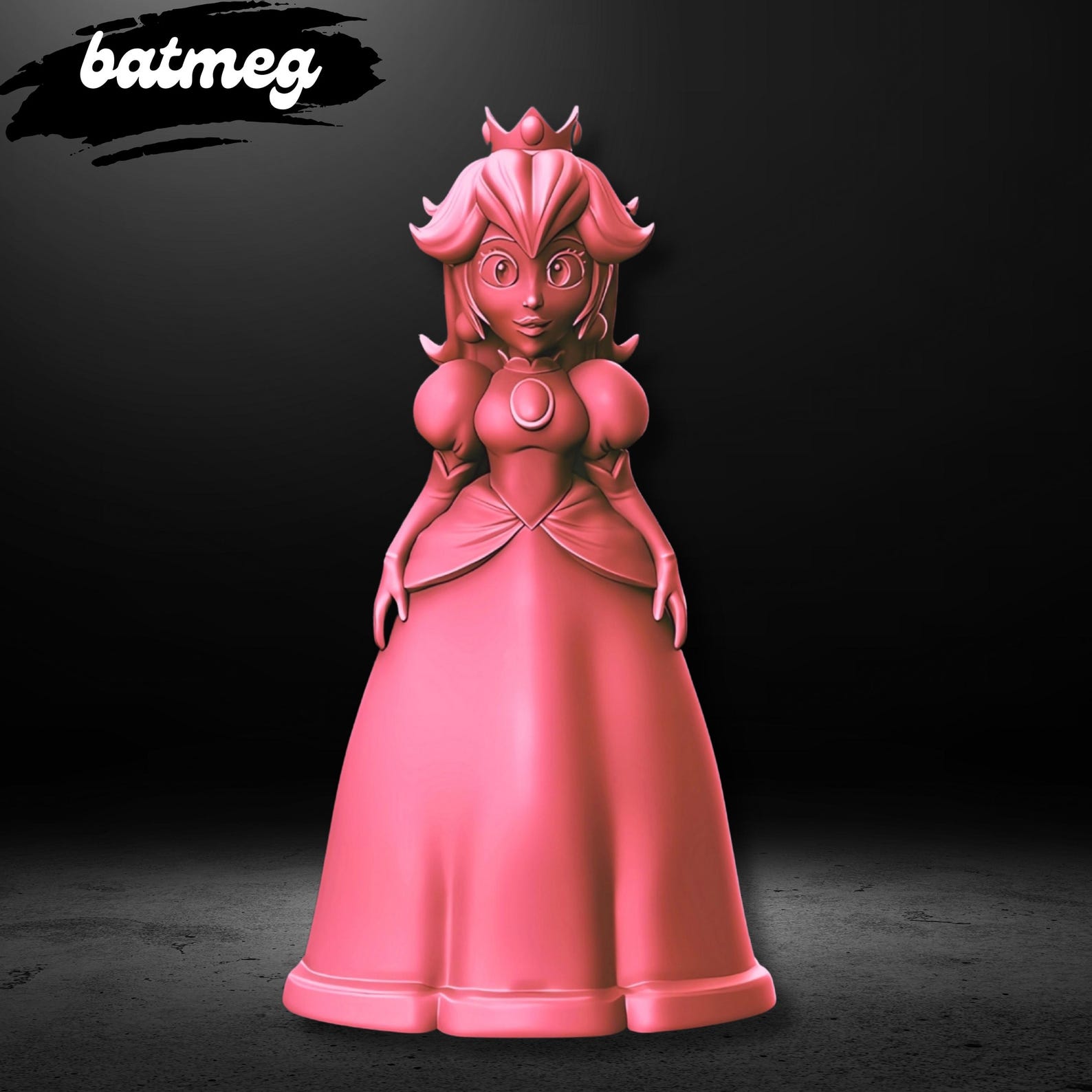 Princess Peach Figure, Super Mario Bros Stl File 3D Printing, Stl 3D ...