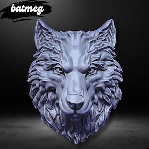 Wolf Wall Decoration, Wolf Stl File 3D Printing, Wolf Wall Decoration ...