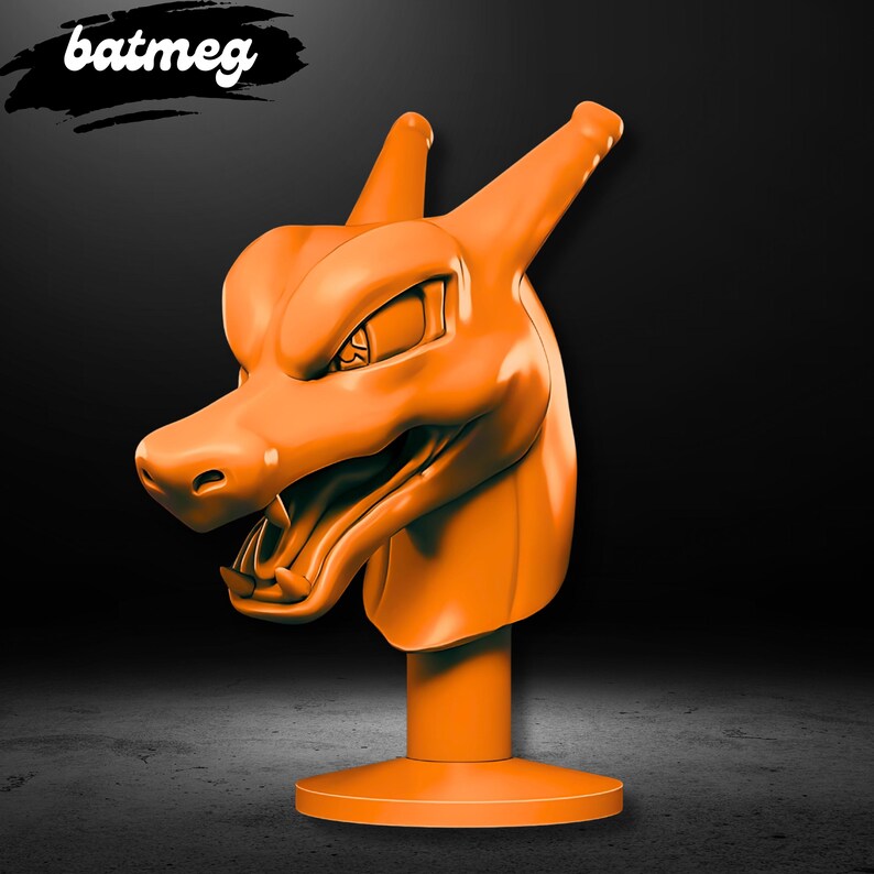 Charizard Head Bust, Pokemon Stl File 3D Printing, Charizard Stl 3D ...