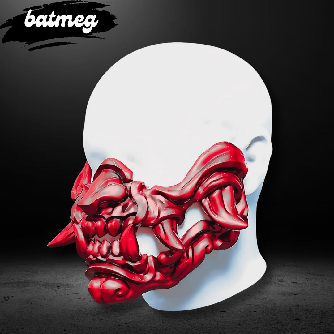 Oni Mask, Oni Mask Stl File 3D Printing, 3D Model Design, Oni Mask Stl, Oni Mask Digital STL ...