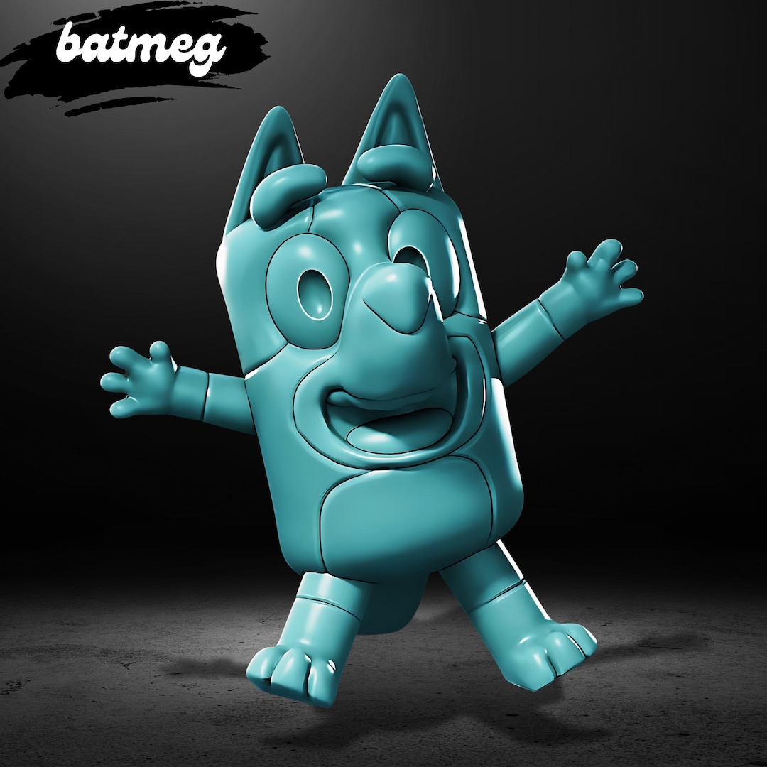 Bluey Jump Figure, Bluey Stl File 3D Printing, 3D Model Design, Bluey ...