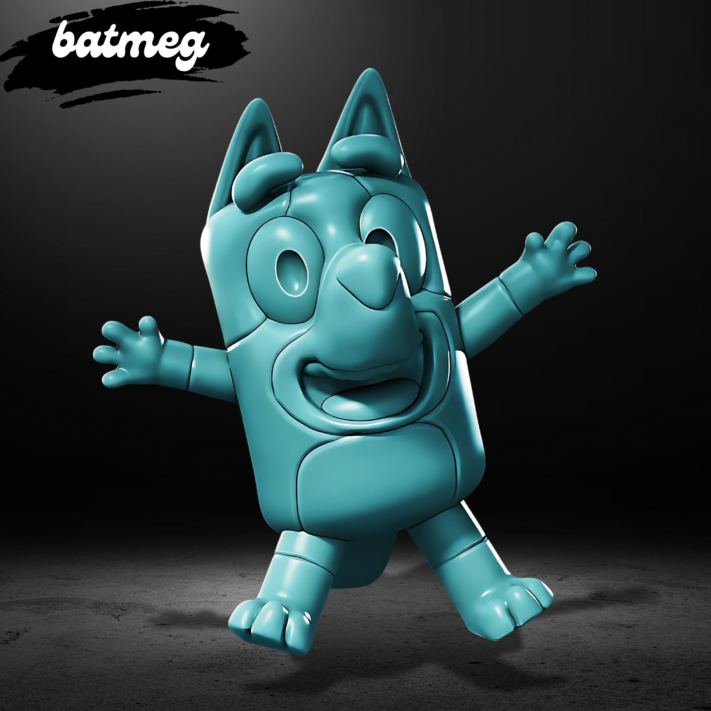 Bluey Jump Figure, Bluey Stl File 3D Printing, 3D Model Design, Bluey ...