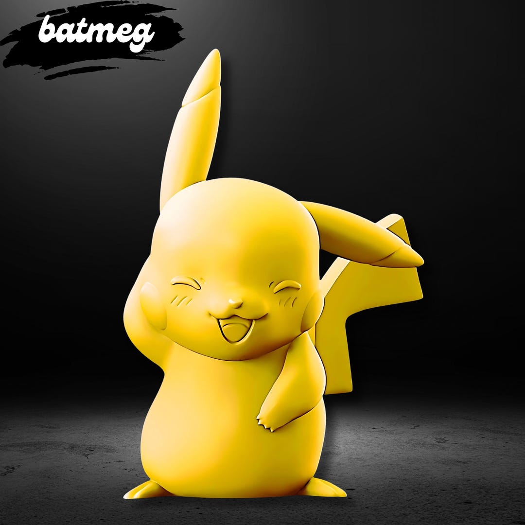 Pikachu Figure 2, Pokemon Stl File 3D Printing, Stl 3D Model Design ...