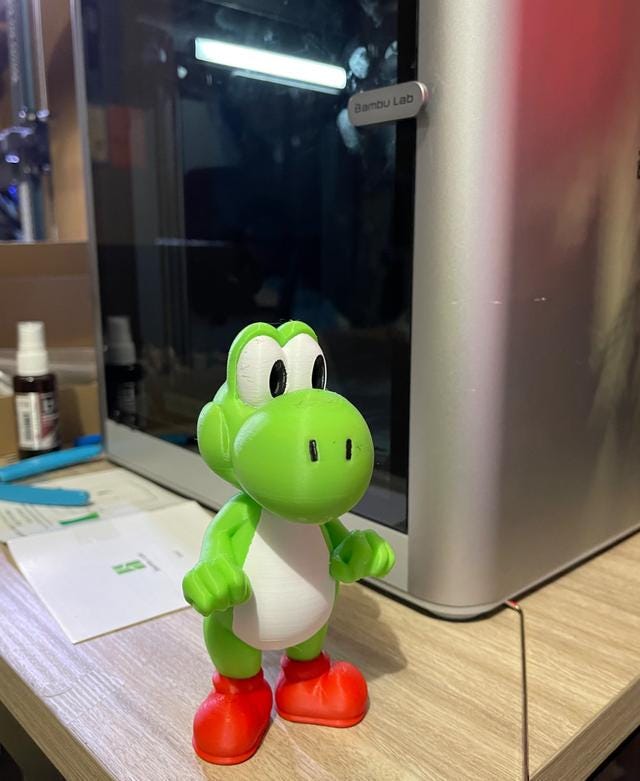 Yoshi Figure, Super Mario World Stl File 3D Printing, Yoshi Figure 3D ...