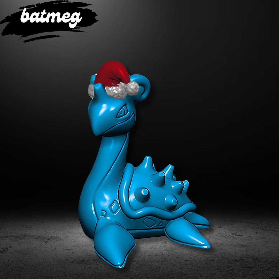 Lapras Christmas Figure, Pokemon Stl 3D Printing, Christmas Stl 3D ...